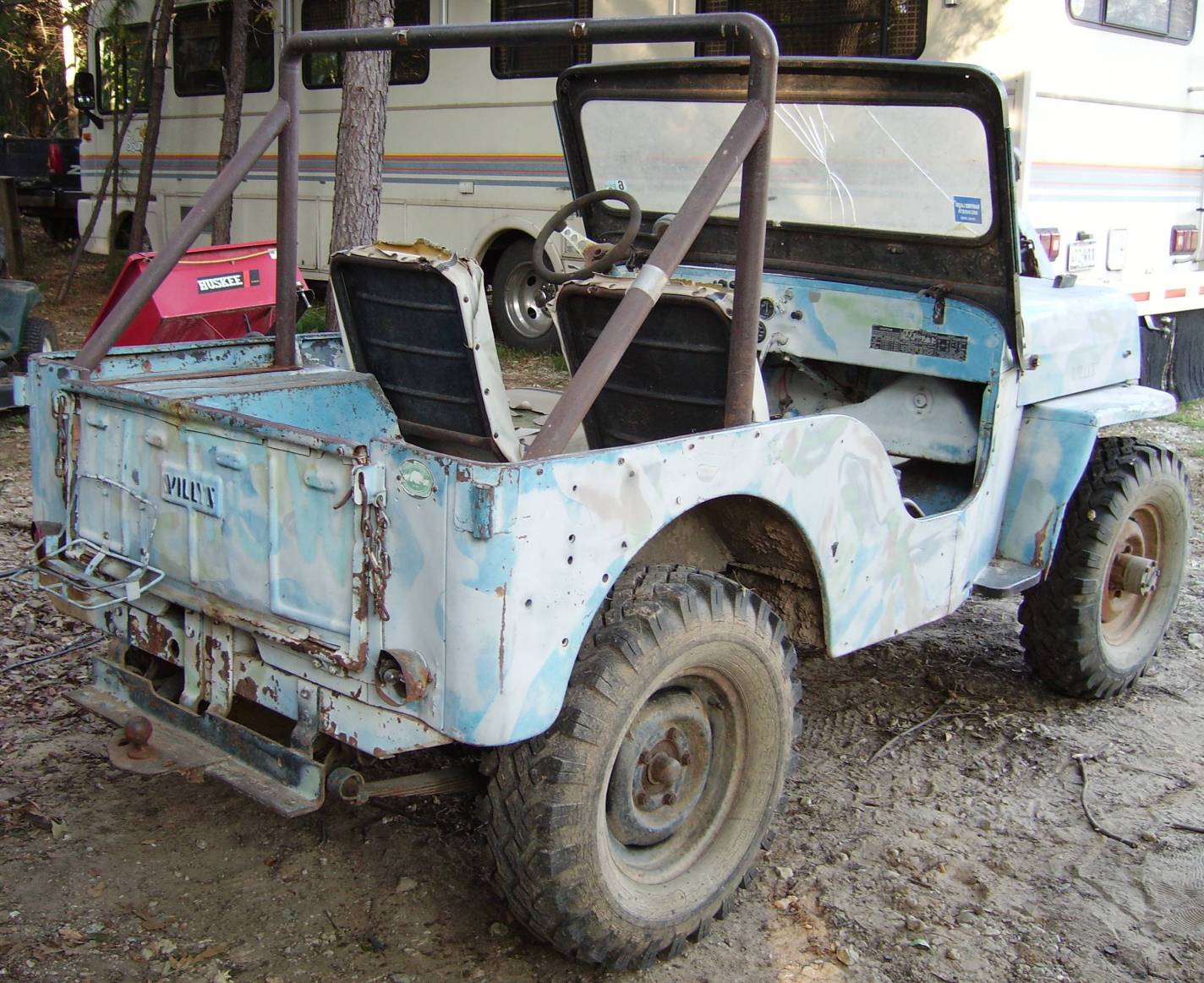 1954 WILLYS CJ3B -- Before and During Restoration